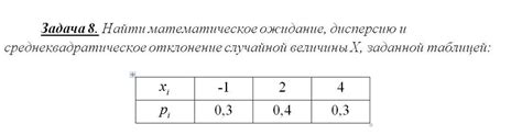 Найти математическое ожидание дисперсию и среднеквадратическое