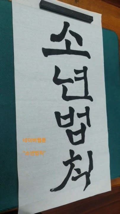 네이버웹툰 소년법칙쓰기한글서예 판각체shorts한글서예판각체네이버웹툰소년법칙 Youtube