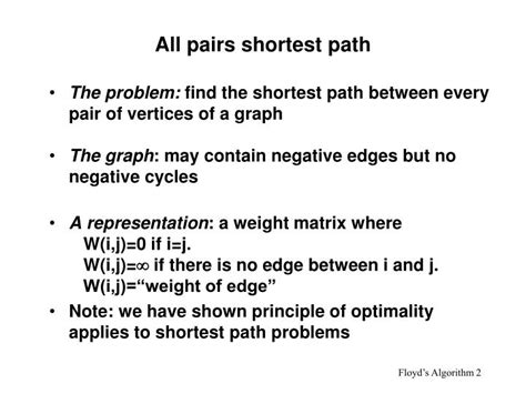 PPT Floyds Algorithm PowerPoint Presentation ID
