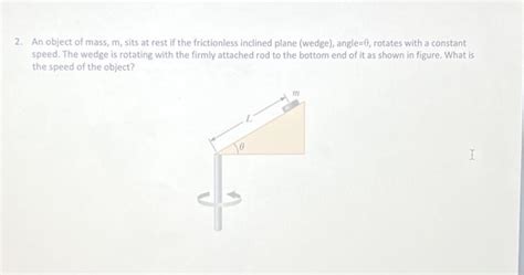 Solved An Object Of Mass M Sits At Rest If The Chegg