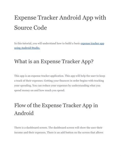 PPT Expense Tracker Android App With Source Code PowerPoint Presentation ID