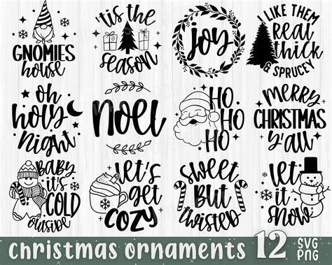Christmas Ornaments Svg Bundle Christmas Svg Bundle Round Ornaments