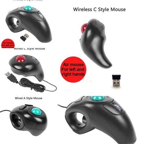 Handheld USB Optical Track Ball 1600dpi Mini Mice Wireless Digital