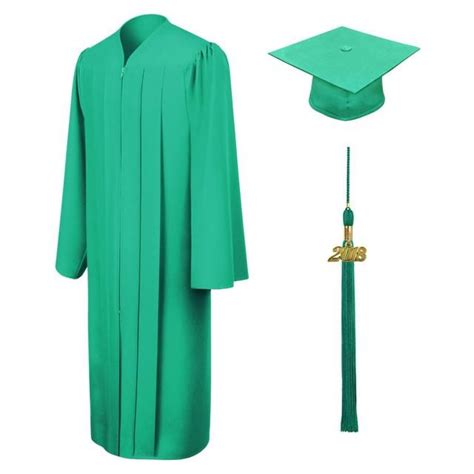 Birrete Toga Y Borla Verde Esmeralda Mate De Licenciatura Toga Y