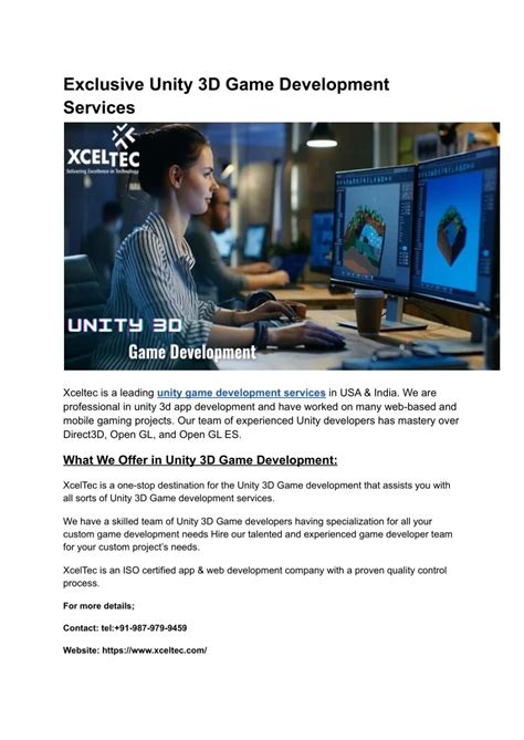 PPT Exclusive Unity D Game Development Services PowerPoint Presentation ID