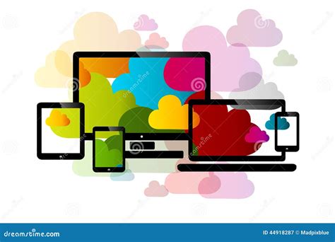 Cloud Computing Stock Vector Illustration Of Screen