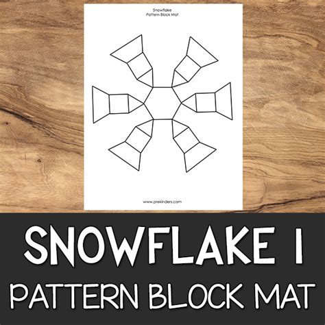 snowflake pattern block mats prekinders preschool activities
