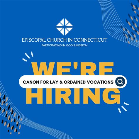 Were Hiring A Full Time Canon For Lay And Ordained Vocations 💼 This