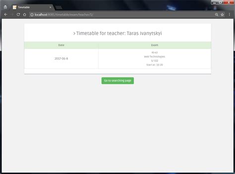 GitHub TarasMoskovych Timetable Client Server Application For Creating And Searching Babe