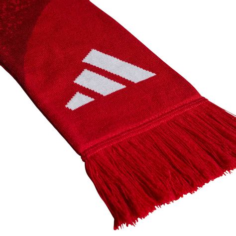 Adidas Manchester United Scarf Red Burgundy White SoccerPro