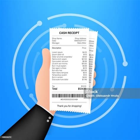 在彩色背景上隔離的平面樣式中的收貨圖示發票符號比爾 Atm 範本或餐廳紙質財務支票向量庫存插圖向量圖形及更多付錢圖片 付錢 傾斜