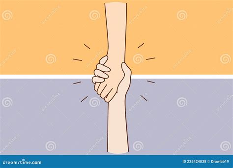 Helping Hand Support Assistance Concept Stock Vector Illustration