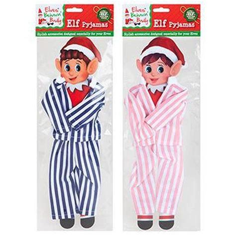 Naughty Elf Striped Pyjamas Party Delights