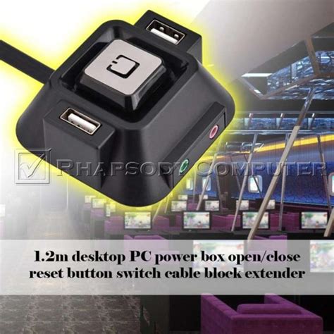 Jual Kabel Power On Off Reset Push Button Switch Dual Usb Audio For Desktop Di Seller Sweet Shop
