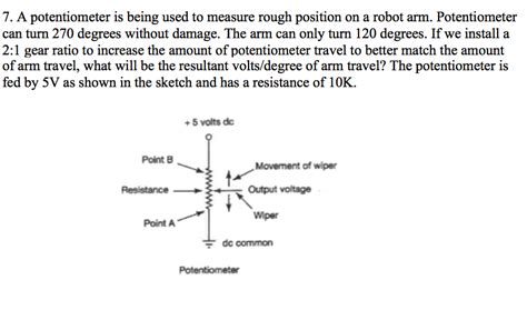 Solved 7 A Potentiometer Is Being Used To Measure Rough Chegg Com