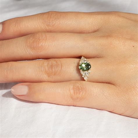 Green Sapphire Engagement Rings Wild Fawn Jewellery