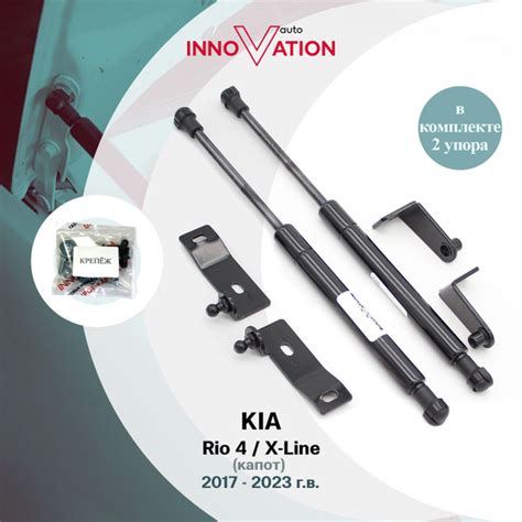 Газовые упоры (амортизаторы) капота для KIA Rio 4 / X-Line / киа рио ...