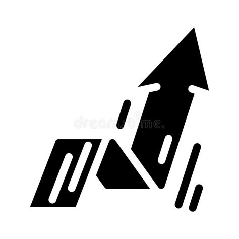 Arrow Pointing Upward Progress Glyph Icon Vector Illustration Stock Vector Illustration Of