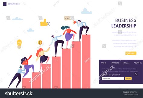 비즈니스 리더 지원 팀 웹 사이트사람들이 스톡 벡터로열티 프리 1253977261 Shutterstock