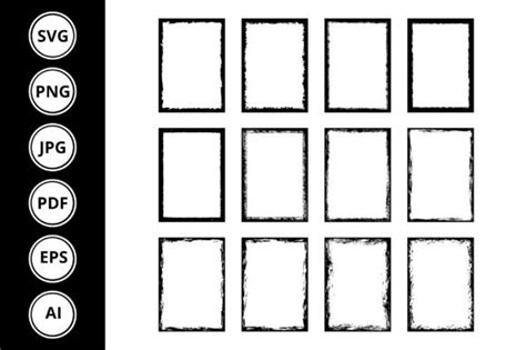 Grunge Border Frame Collection Graphic By Medelwardi · Creative Fabrica