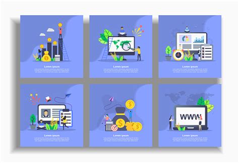 비즈니스 투자 검색 관리 채용 금융 웹 사이트에 대한 현대적인 평면 디자인 템플릿 세트 쉽게 편집하고 사용자 정의 할 수 있습니다 비즈니스를 위한 현대 벡터 일러스트 레이션