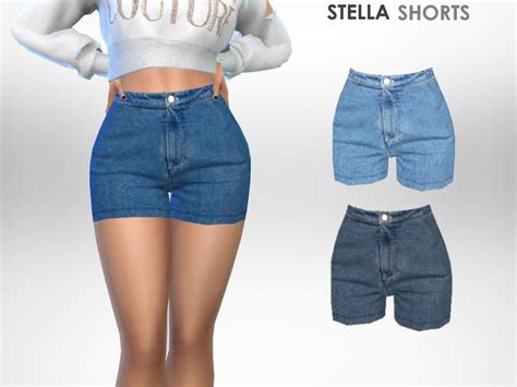 The Sims Resource Stella Shorts In 2024 Sims 4 Clothing Sims 4 Tsr