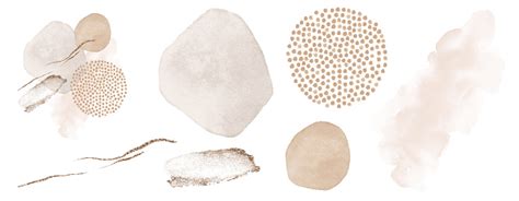 추상적 인 요소 디지털 인쇄물 블러쉬 핑크 아이보리 베이지 수채화 일러스트 레이 션과 골드 요소 흰색 배경에 수채화에 대한 스톡 벡터 아트 및 기타 이미지 Istock