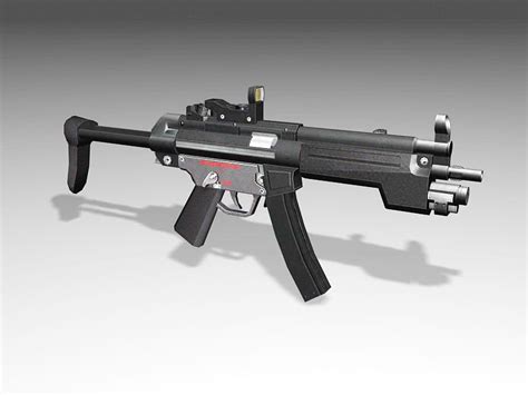 Handk Mp5 Submachine Gun 3d Model 3ds Max Files Free Download Cadnav