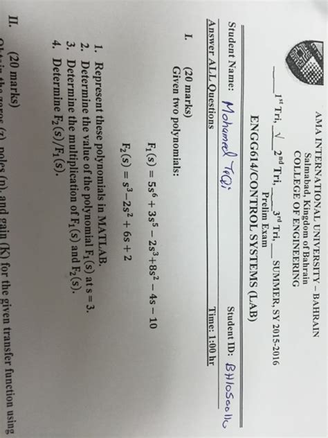 Solved Given Two Polynomials Represent These Polynomials