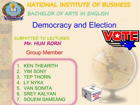 Democracies And Elections Ppt