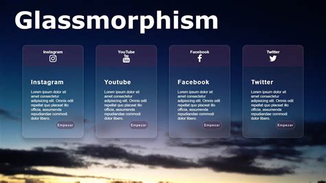 Glassmorphism con HTML y CSS tutorial es español HTML CSS CARDS YouTube