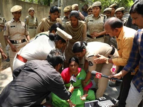 Hyderabad Sharmila Arrested For Slapping Hindering On Duty Cops