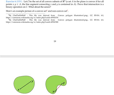 Solved Exercise 6 Hw Let C Be The Set Of All Convex