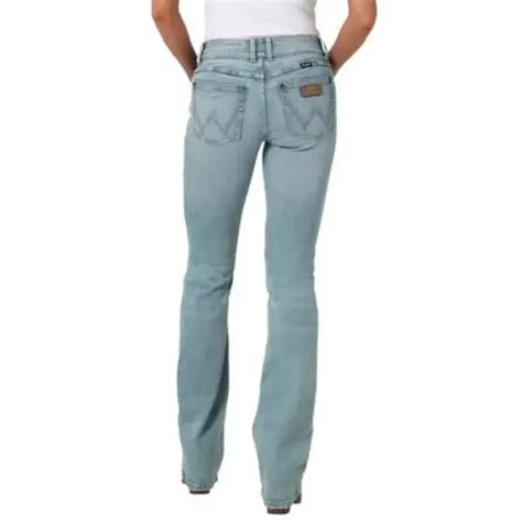 Wrangler Womens Jeans Retro Mae Mid Rise Boot Cut 112336729 Weis