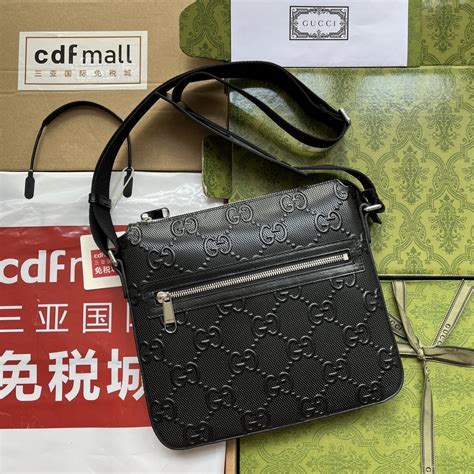 406410 Gg Embossed Messenger Bag Barbiebag