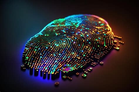 Premium Photo Photo Of Holographic Fingerprint Security In The