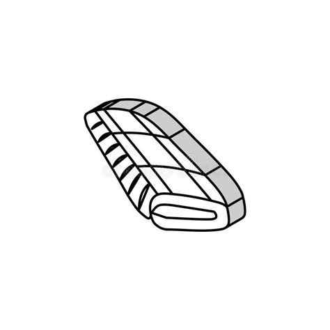 Cozy Blanket Sleep Night Isometric Icon Vector Illustration Stock