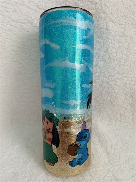 Lilo And Stitch Tumbler 20oz Skinny Tumbler Epoxy Tumbler Personalized