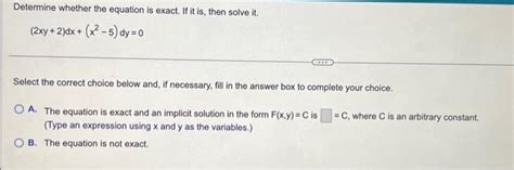 Solved Classify The Equation As Separable Linear Exact Or Chegg