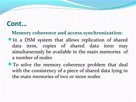 Distributed Shared Memory Ppt Databases Computer Software And Applications
