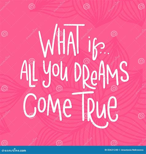 What If All You Dreams Come True Motivational Calligraphy Poster