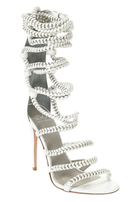 Imena White Leather Sandals Monika Chiang
