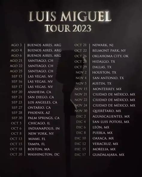 ¡estas Son Las Fechas De La Venta De Boletos En México Para Luis Miguel