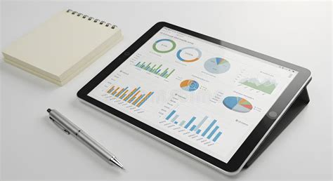 Business Analytics Dashboard On Tablet Charts Graphs And Data Visualization For Strategic