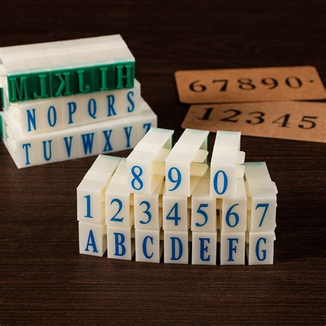 10 Number Stamps 26 Capital Letter Stamps Symbol Stamps Rubber Stamp