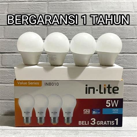 Jual IN LITE PAKET 5W 3PC GRATIS 1PC LAMPU LED INLITE IN LITE 5 WATT