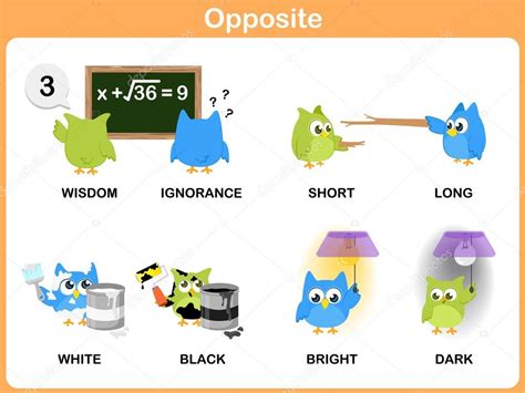 Opposite Word For Preschool — Stock Vector © Aekikuis 58807305