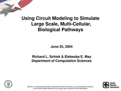 Ppt Using Circuit Modeling To Simulate Large Scale Multi Cellular Biological Pathways