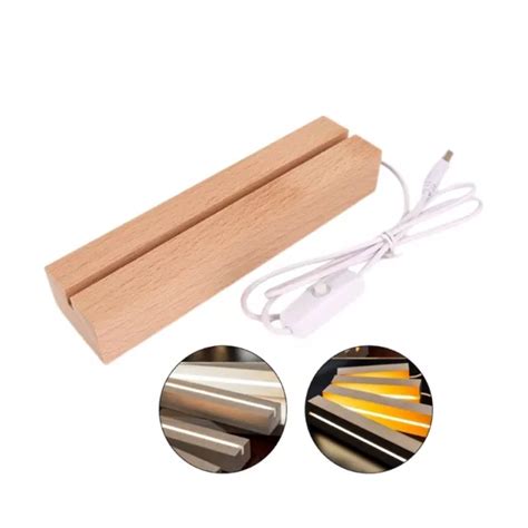 Light Display Base Rectangle Wooden Led Display Base Led Display Stand Picclick Uk