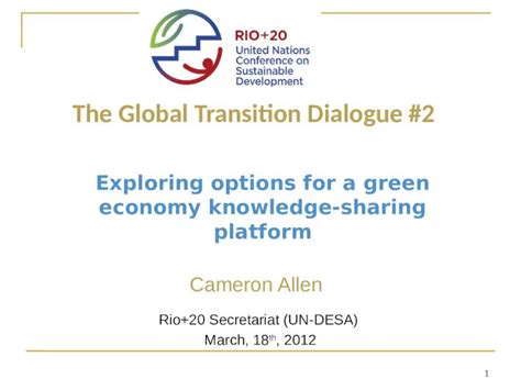 Pptx Exploring Options For A Green Economy Knowledge Sharing Platform